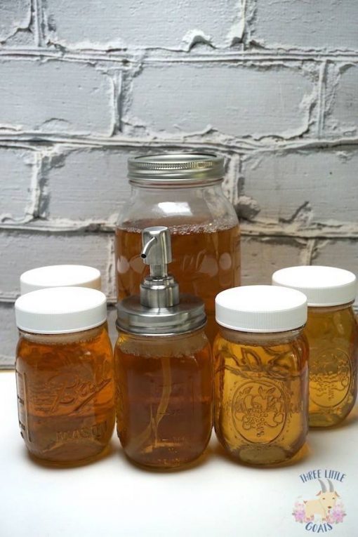 Homemade Liquid Soap from Scratch | Three Little Goats