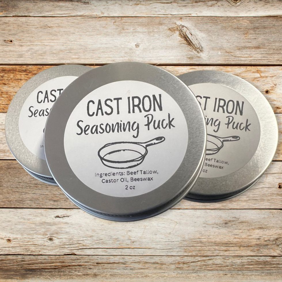 Cast Iron Seasoning Puck Recipe with Beef Tallow