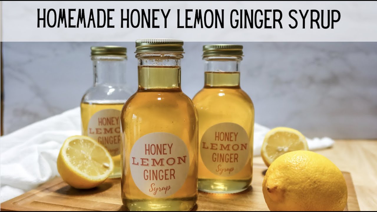 Honey, Lemon, Ginger Syrup Recipe - Three Little Goats